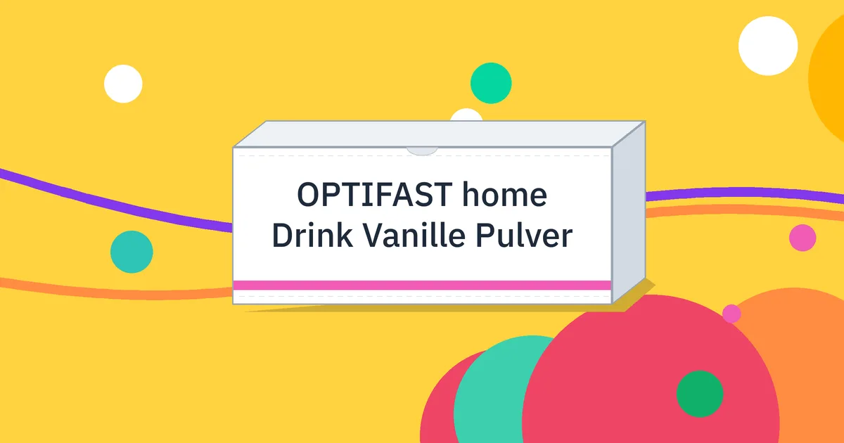 Symbolbild: Packung mit der Aufschrift OPTIFAST home Drink Vanille Pulver (PZN 10267810) – Verfügbarkeit und Bezug in Apotheken in Frankfurt am Main