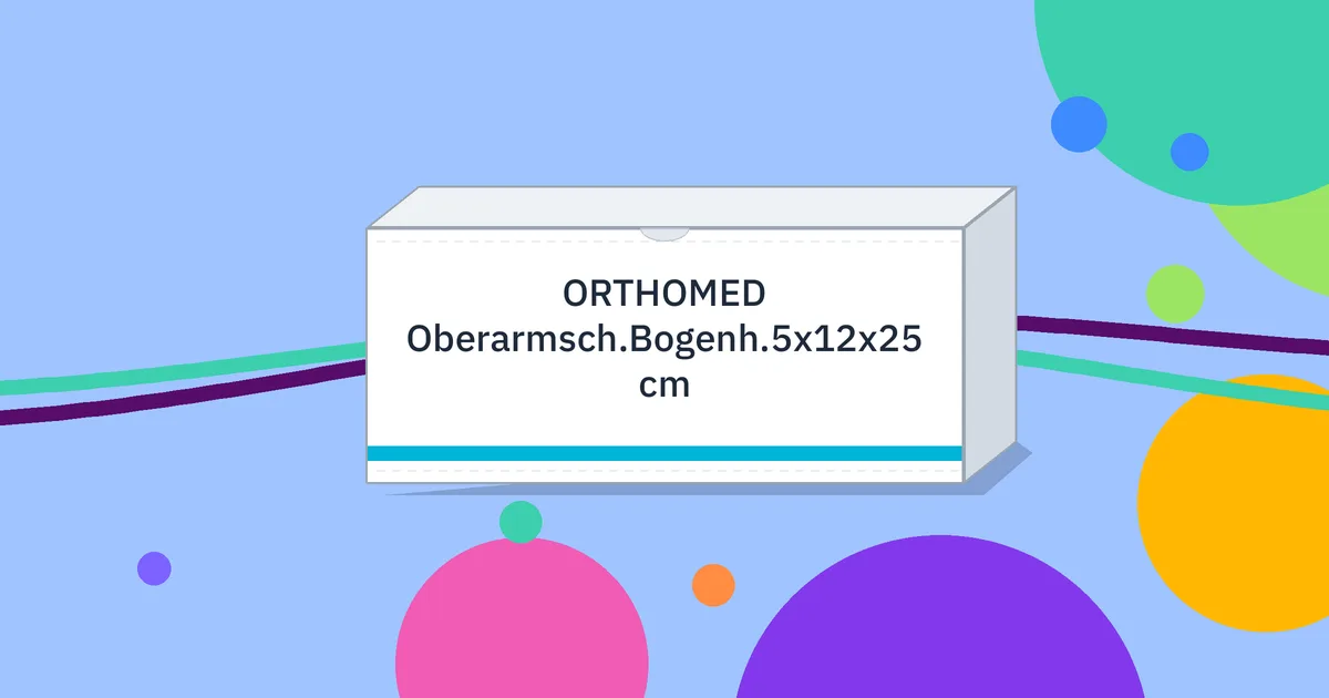 Symbolbild: Packung mit der Aufschrift ORTHOMED Oberarmsch.Bogenh.5x12x25 cm (PZN 00062604) – Verfügbarkeit und Bezug in Apotheken in Frankfurt am Main