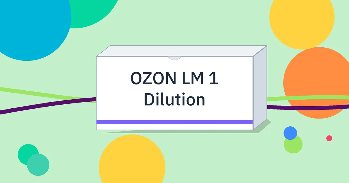 Symbolbild: Packung mit der Aufschrift OZON LM 1 Dilution (PZN 12974322) – Verfügbarkeit und Bezug in Apotheken in Frankfurt am Main
