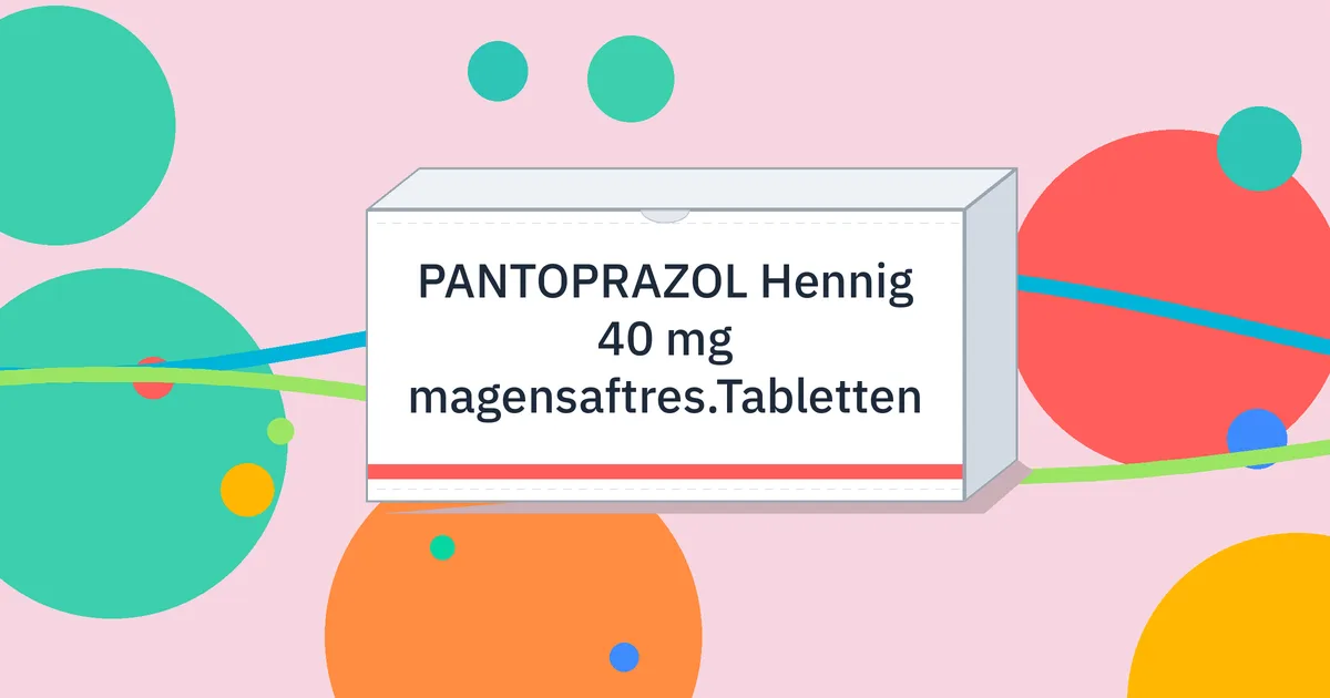 Symbolbild: Packung mit der Aufschrift PANTOPRAZOL Hennig 40 mg magensaftres.Tabletten (PZN 08877027) – Verfügbarkeit und Bezug in Apotheken in Frankfurt am Main