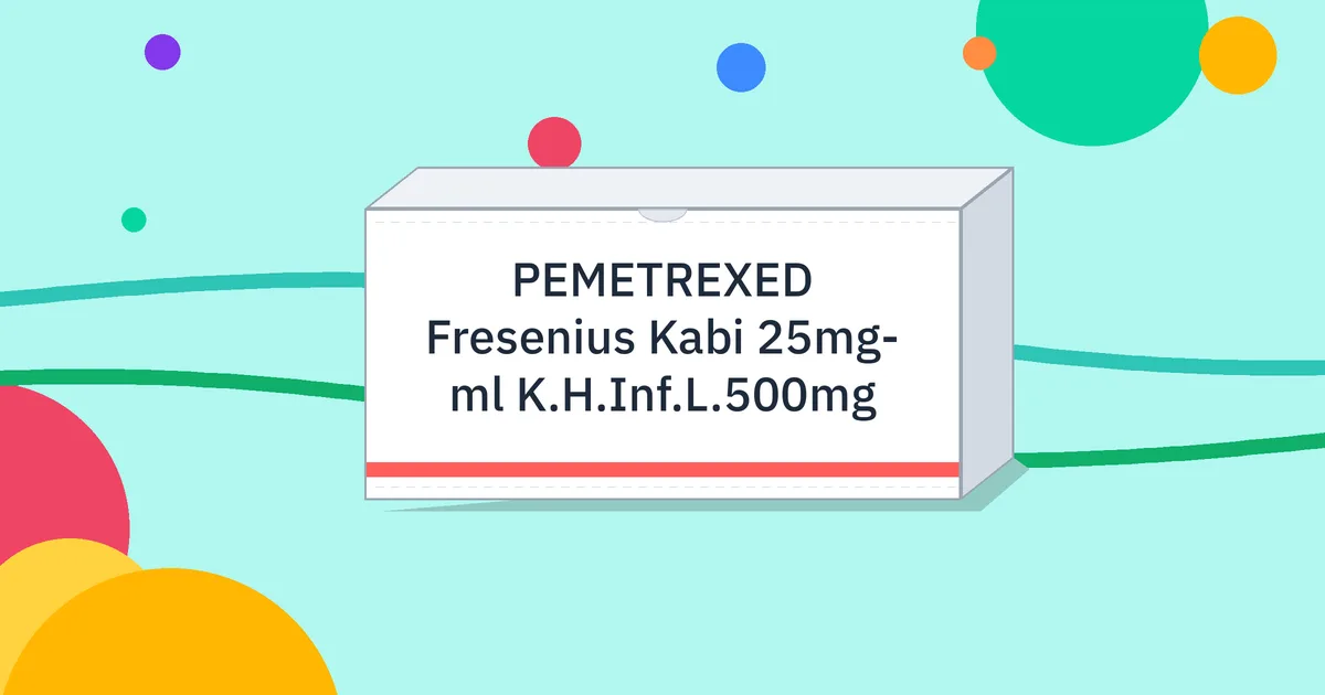 Symbolbild: Packung mit der Aufschrift PEMETREXED Fresenius Kabi 25mg-ml K.H.Inf.L.500mg (PZN 16852366) – Verfügbarkeit und Bezug in Apotheken in Frankfurt am Main