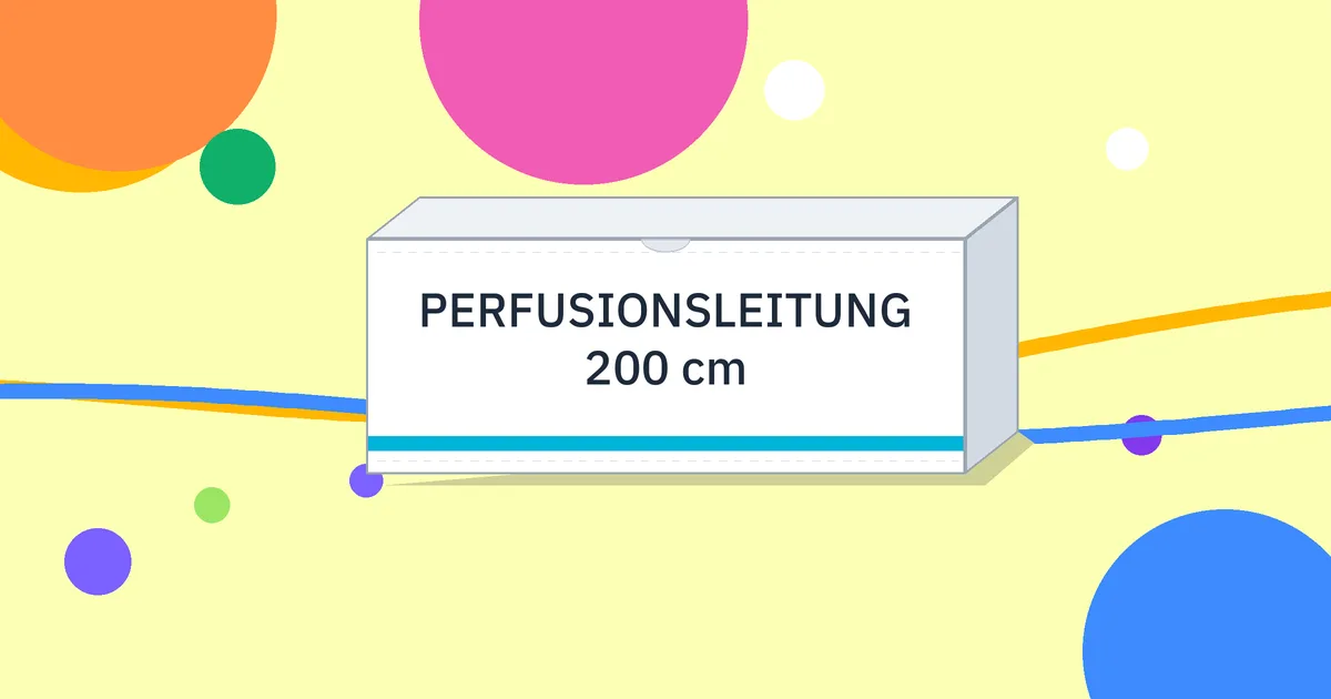 Symbolbild: Packung mit der Aufschrift PERFUSIONSLEITUNG 200 cm (PZN 16130259) – Verfügbarkeit und Bezug in Apotheken in Frankfurt am Main