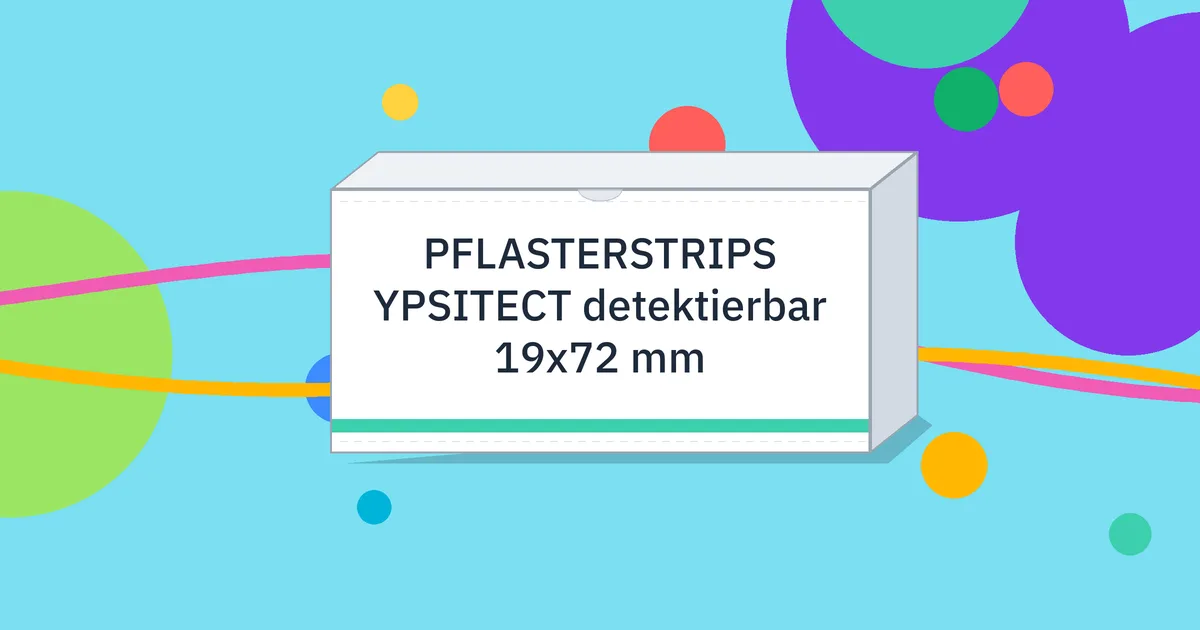 Symbolbild: Packung mit der Aufschrift PFLASTERSTRIPS YPSITECT detektierbar 19x72 mm (PZN 01050253) – Verfügbarkeit und Bezug in Apotheken in Frankfurt am Main