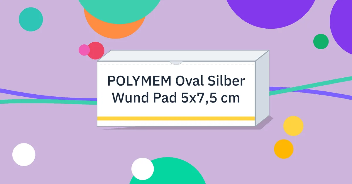 Symbolbild: Packung mit der Aufschrift POLYMEM Oval Silber Wund Pad 5x7,5 cm (PZN 16784009) – Verfügbarkeit und Bezug in Apotheken in Frankfurt am Main