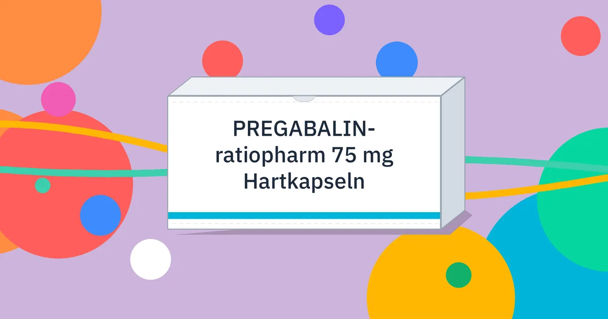 Symbolbild: Packung mit der Aufschrift PREGABALIN-ratiopharm 75 mg Hartkapseln (PZN 10328813) – Verfügbarkeit und Bezug in Apotheken in Frankfurt am Main