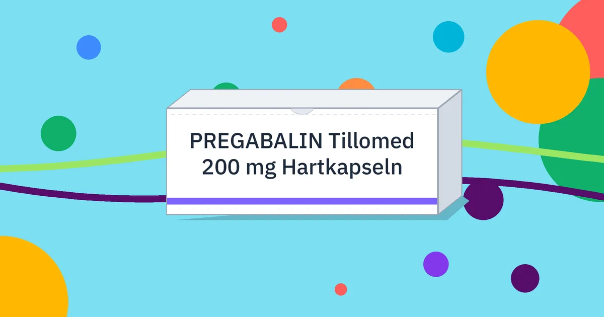 Symbolbild: Packung mit der Aufschrift PREGABALIN Tillomed 200 mg Hartkapseln (PZN 15206517) – Verfügbarkeit und Bezug in Apotheken in Frankfurt am Main