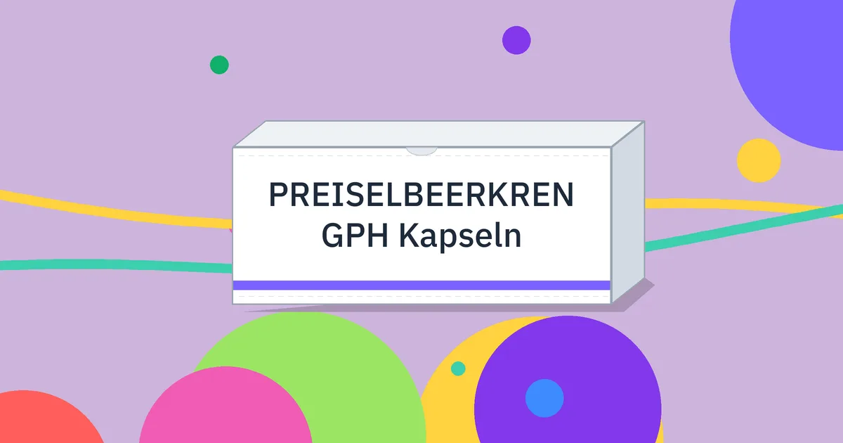 Symbolbild: Packung mit der Aufschrift PREISELBEERKREN GPH Kapseln (PZN 10265113) – Verfügbarkeit und Bezug in Apotheken in Frankfurt am Main