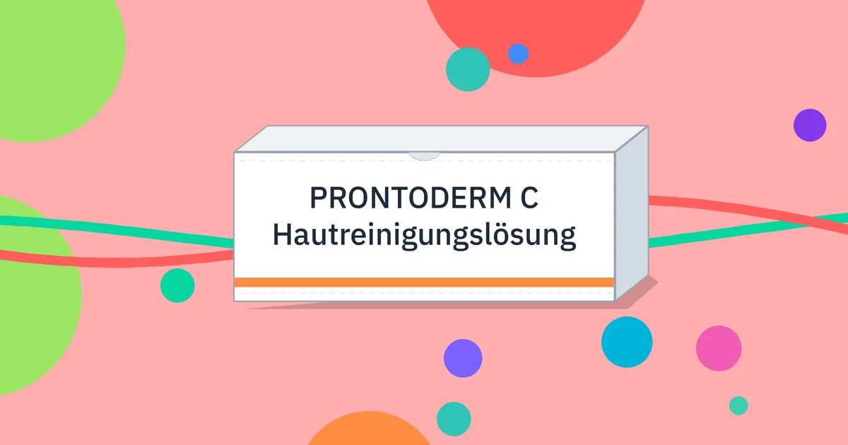 Symbolbild: Packung mit der Aufschrift PRONTODERM C Hautreinigungslösung (PZN 20349087) – Verfügbarkeit und Bezug in Apotheken in Frankfurt am Main