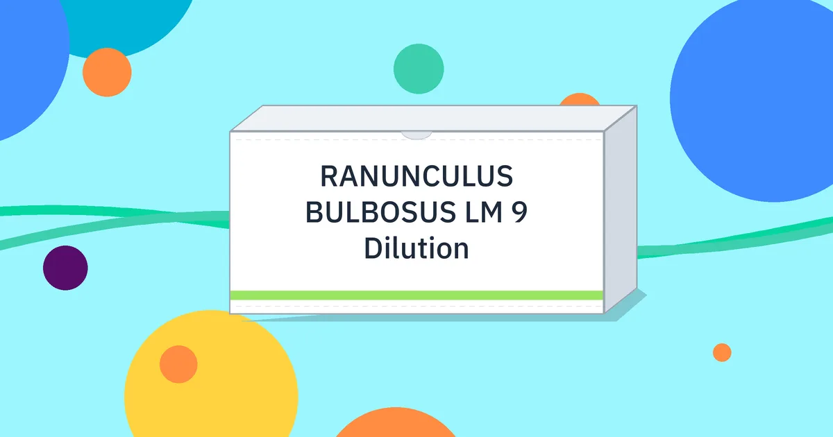 Symbolbild: Packung mit der Aufschrift RANUNCULUS BULBOSUS LM 9 Dilution (PZN 09649765) – Verfügbarkeit und Bezug in Apotheken in Frankfurt am Main
