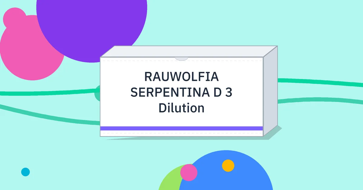 Symbolbild: Packung mit der Aufschrift RAUWOLFIA SERPENTINA D 3 Dilution (PZN 07072913) – Verfügbarkeit und Bezug in Apotheken in Frankfurt am Main