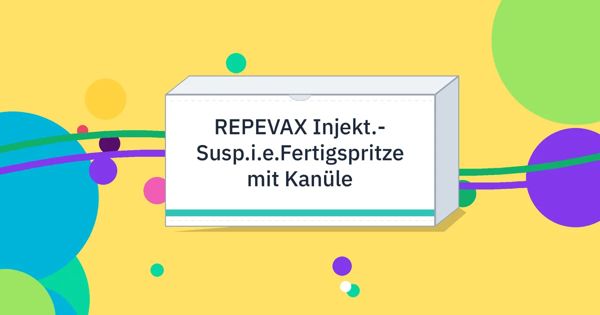 Symbolbild: Packung mit der Aufschrift REPEVAX Injekt.-Susp.i.e.Fertigspritze mit Kanüle (PZN 14399224) – Verfügbarkeit und Bezug in Apotheken in Frankfurt am Main