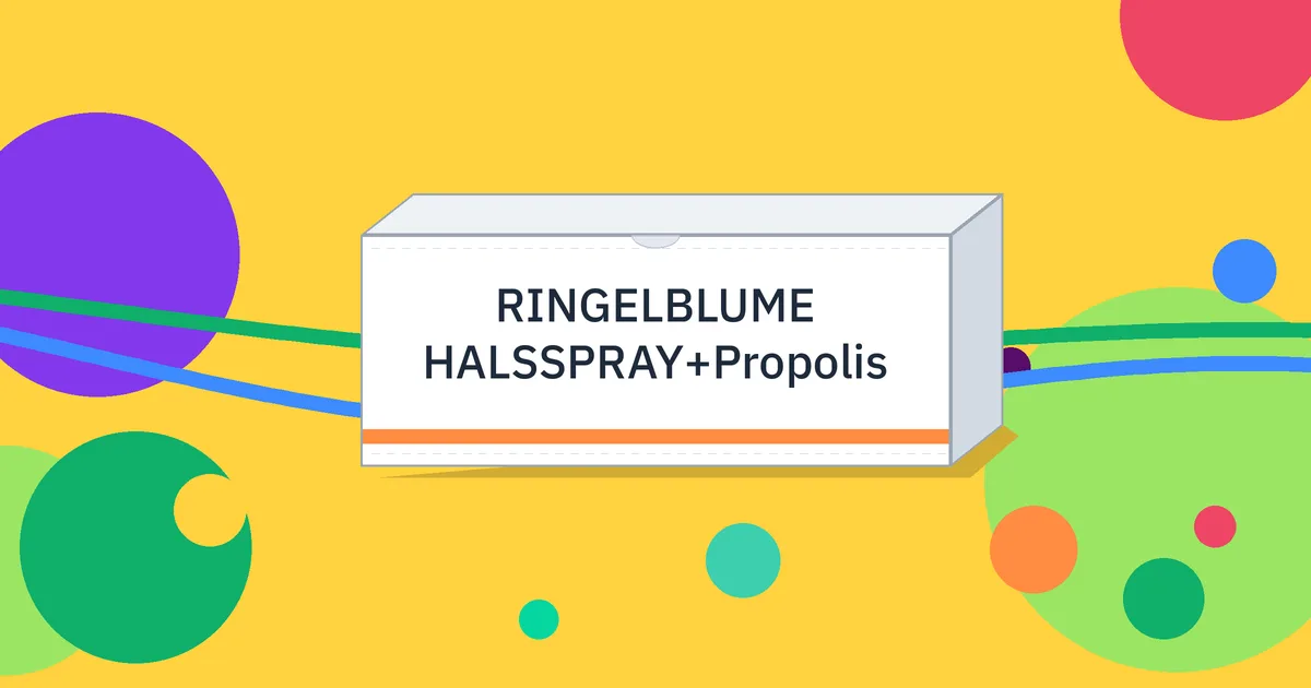 Symbolbild: Packung mit der Aufschrift RINGELBLUME HALSSPRAY+Propolis (PZN 20204153) – Verfügbarkeit und Bezug in Apotheken in Frankfurt am Main
