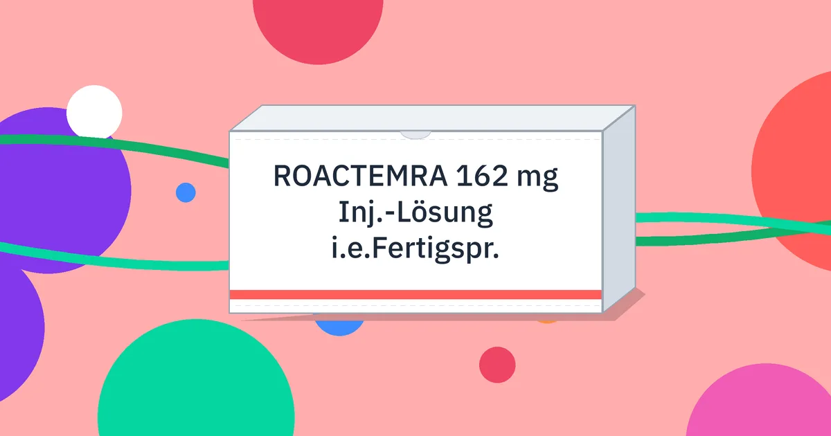 Symbolbild: Packung mit der Aufschrift ROACTEMRA 162 mg Inj.-Lösung i.e.Fertigspr. (PZN 20168871) – Verfügbarkeit und Bezug in Apotheken in Frankfurt am Main