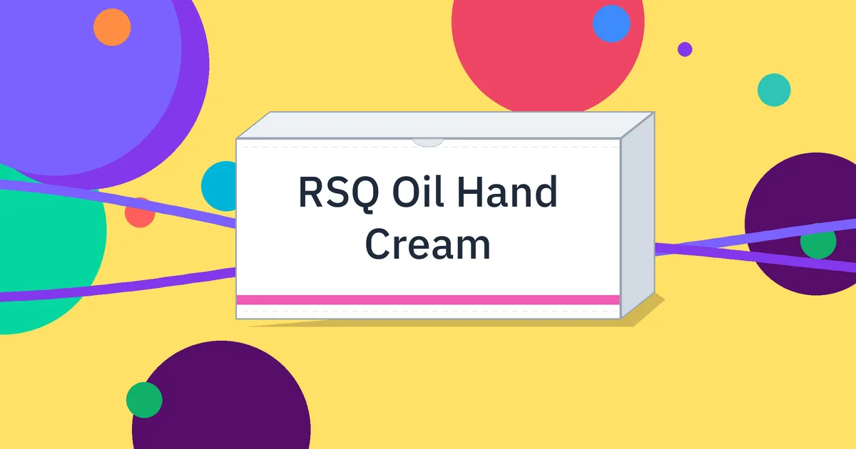 Symbolbild: Packung mit der Aufschrift RSQ Oil Hand Cream (PZN 16826653) – Verfügbarkeit und Bezug in Apotheken in Frankfurt am Main