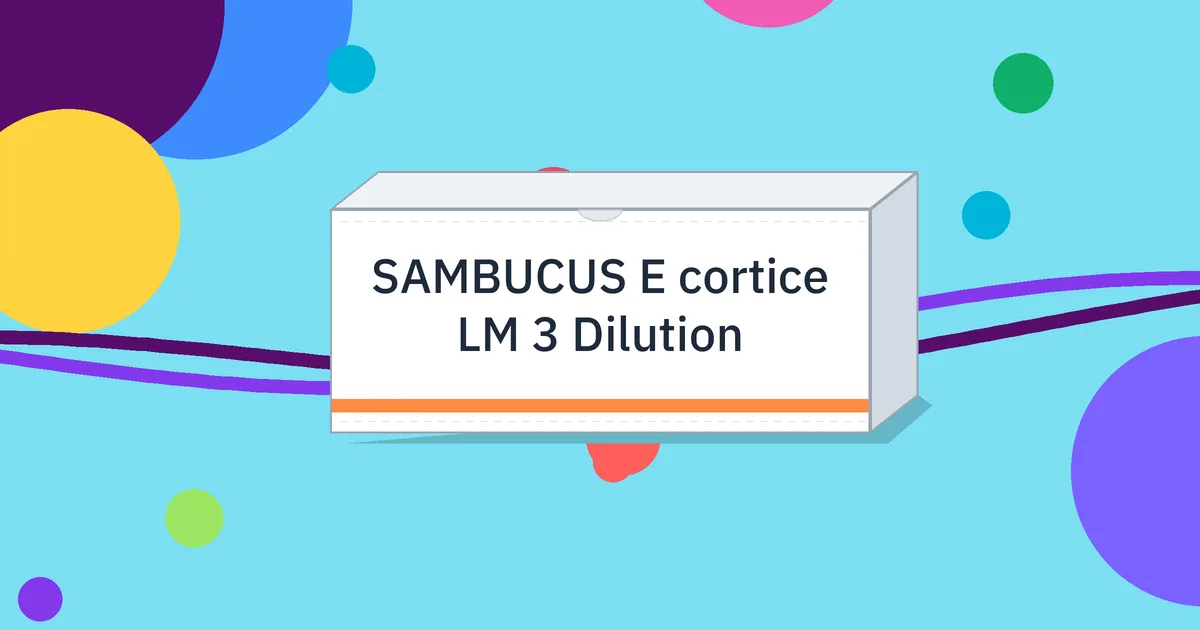 Symbolbild: Packung mit der Aufschrift SAMBUCUS E cortice LM 3 Dilution (PZN 13179874) – Verfügbarkeit und Bezug in Apotheken in Frankfurt am Main