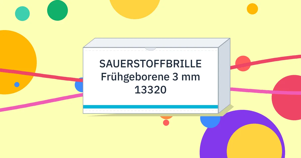 Symbolbild: Packung mit der Aufschrift SAUERSTOFFBRILLE Frühgeborene 3 mm 13320 (PZN 00540535) – Verfügbarkeit und Bezug in Apotheken in Frankfurt am Main