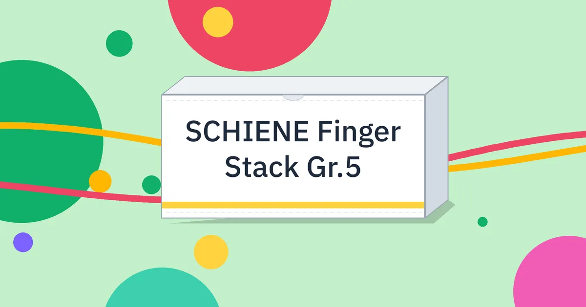 Symbolbild: Packung mit der Aufschrift SCHIENE Finger Stack Gr.5 (PZN 02009181) – Verfügbarkeit und Bezug in Apotheken in Frankfurt am Main