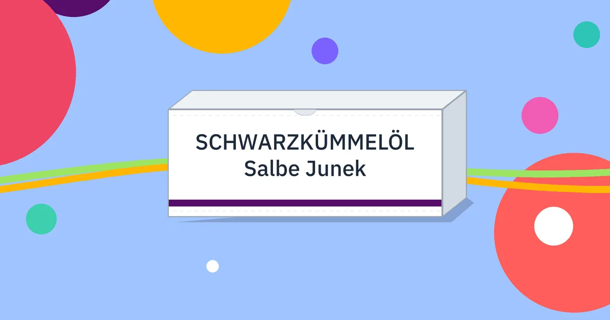 Symbolbild: Packung mit der Aufschrift SCHWARZKÜMMELÖL Salbe Junek (PZN 18603905) – Verfügbarkeit und Bezug in Apotheken in Frankfurt am Main