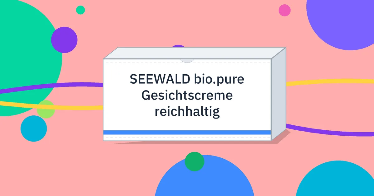 Symbolbild: Packung mit der Aufschrift SEEWALD bio.pure Gesichtscreme reichhaltig (PZN 19549154) – Verfügbarkeit und Bezug in Apotheken in Frankfurt am Main