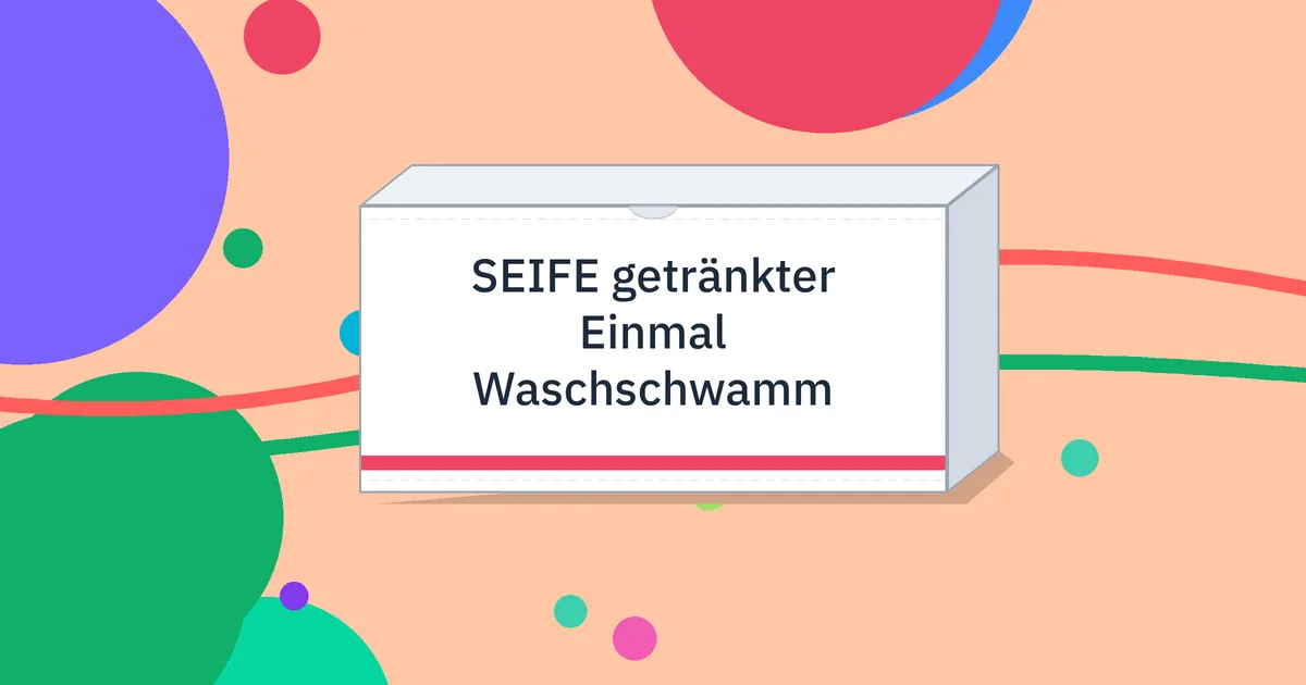 Symbolbild: Packung mit der Aufschrift SEIFE getränkter Einmal Waschschwamm (PZN 09296947) – Verfügbarkeit und Bezug in Apotheken in Frankfurt am Main