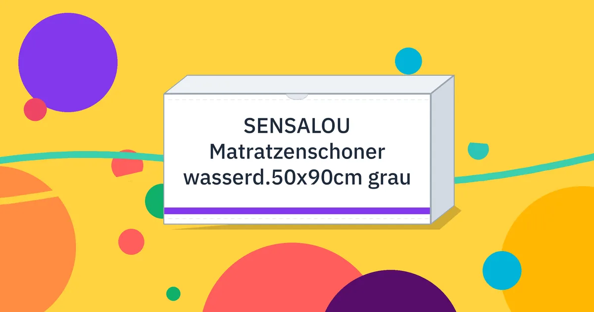 Symbolbild: Packung mit der Aufschrift SENSALOU Matratzenschoner wasserd.50x90cm grau (PZN 20739635) – Verfügbarkeit und Bezug in Apotheken in Frankfurt am Main