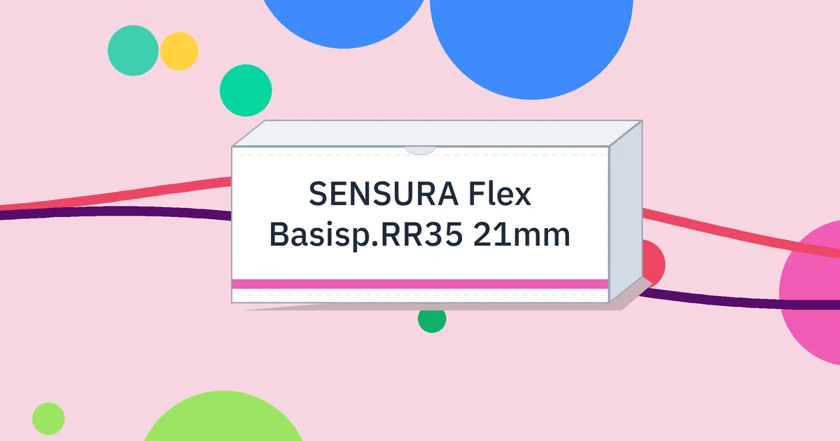 Symbolbild: Packung mit der Aufschrift SENSURA Flex Basisp.RR35 21mm (PZN 00519765) – Verfügbarkeit und Bezug in Apotheken in Frankfurt am Main