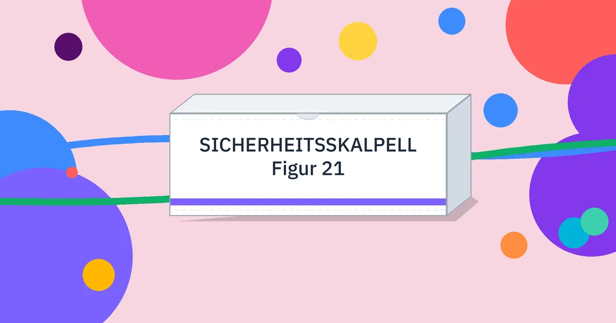 Symbolbild: Packung mit der Aufschrift SICHERHEITSSKALPELL Figur 21 (PZN 09688593) – Verfügbarkeit und Bezug in Apotheken in Frankfurt am Main