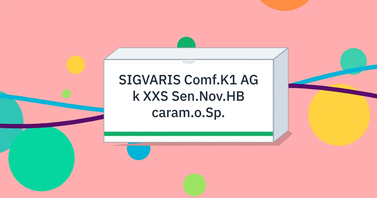 Symbolbild: Packung mit der Aufschrift SIGVARIS Comf.K1 AG k XXS Sen.Nov.HB caram.o.Sp. (PZN 17101171) – Verfügbarkeit und Bezug in Apotheken in Frankfurt am Main