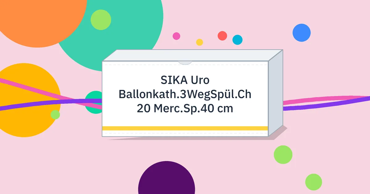 Symbolbild: Packung mit der Aufschrift SIKA Uro Ballonkath.3WegSpül.Ch 20 Merc.Sp.40 cm (PZN 03407535) – Verfügbarkeit und Bezug in Apotheken in Frankfurt am Main