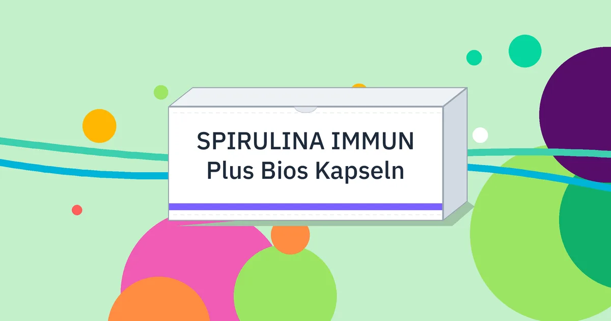 Symbolbild: Packung mit der Aufschrift SPIRULINA IMMUN Plus Bios Kapseln (PZN 20857501) – Verfügbarkeit und Bezug in Apotheken in Frankfurt am Main