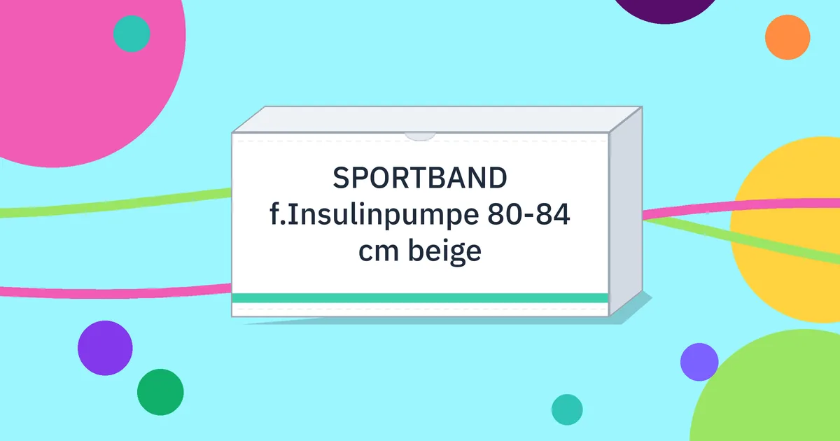 Symbolbild: Packung mit der Aufschrift SPORTBAND f.Insulinpumpe 80-84 cm beige (PZN 12461309) – Verfügbarkeit und Bezug in Apotheken in Frankfurt am Main