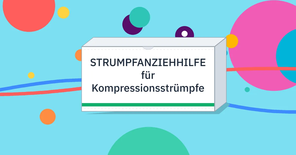 Symbolbild: Packung mit der Aufschrift STRUMPFANZIEHHILFE für Kompressionsstrümpfe (PZN 10637744) – Verfügbarkeit und Bezug in Apotheken in Frankfurt am Main