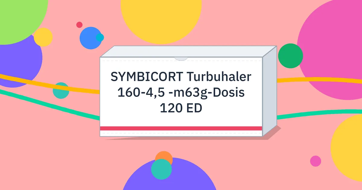 Symbolbild: Packung mit der Aufschrift SYMBICORT Turbuhaler 160-4,5 -m63g-Dosis 120 ED (PZN 07227327) – Verfügbarkeit und Bezug in Apotheken in Frankfurt am Main