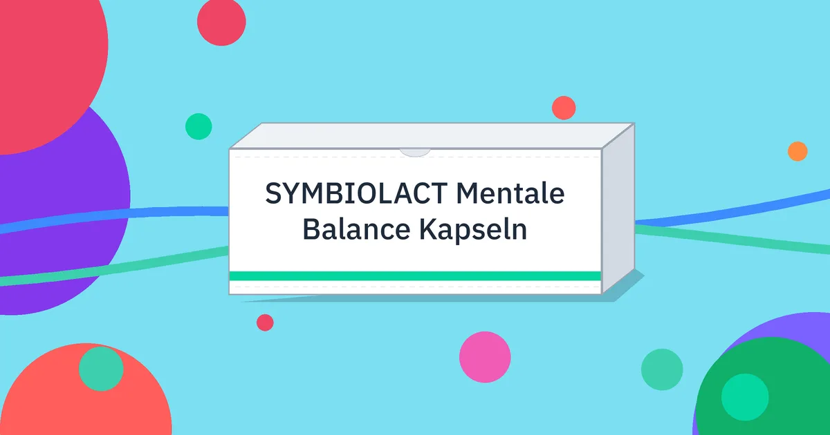 Symbolbild: Packung mit der Aufschrift SYMBIOLACT Mentale Balance Kapseln (PZN 19167903) – Verfügbarkeit und Bezug in Apotheken in Frankfurt am Main