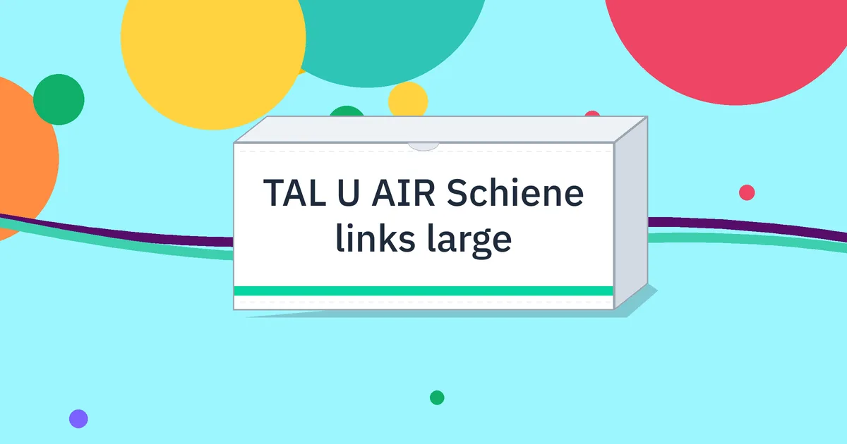 Symbolbild: Packung mit der Aufschrift TAL U AIR Schiene links large (PZN 02511673) – Verfügbarkeit und Bezug in Apotheken in Frankfurt am Main