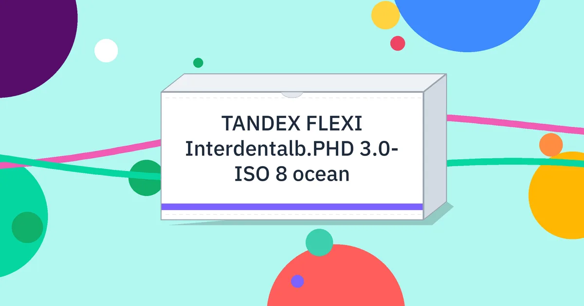 Symbolbild: Packung mit der Aufschrift TANDEX FLEXI Interdentalb.PHD 3.0-ISO 8 ocean (PZN 16498982) – Verfügbarkeit und Bezug in Apotheken in Frankfurt am Main