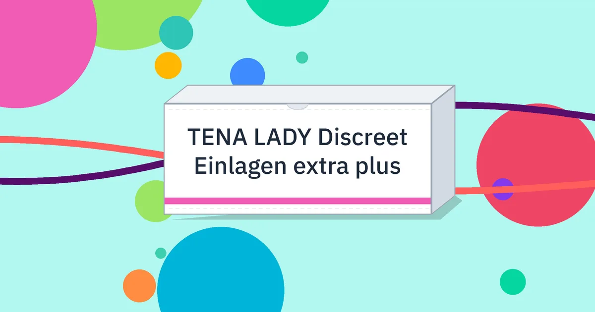 Symbolbild: Packung mit der Aufschrift TENA LADY Discreet Einlagen extra plus (PZN 17850984) – Verfügbarkeit und Bezug in Apotheken in Frankfurt am Main