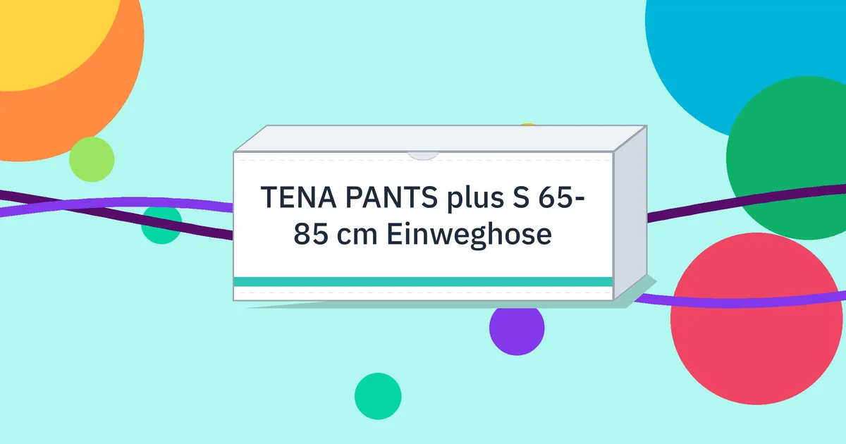 Symbolbild: Packung mit der Aufschrift TENA PANTS plus S 65-85 cm Einweghose (PZN 00110645) – Verfügbarkeit und Bezug in Apotheken in Frankfurt am Main