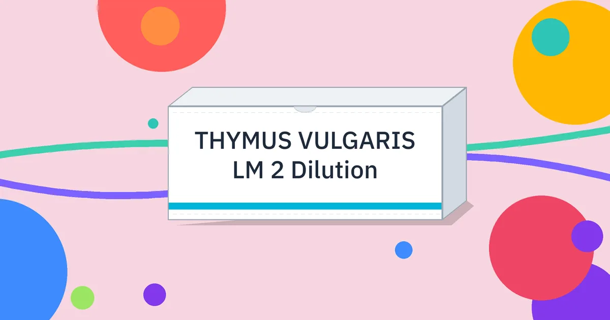 Symbolbild: Packung mit der Aufschrift THYMUS VULGARIS LM 2 Dilution (PZN 13223285) – Verfügbarkeit und Bezug in Apotheken in Frankfurt am Main