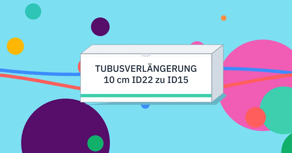 Symbolbild: Packung mit der Aufschrift TUBUSVERLÄNGERUNG 10 cm ID22 zu ID15 (PZN 10041158) – Verfügbarkeit und Bezug in Apotheken in Frankfurt am Main