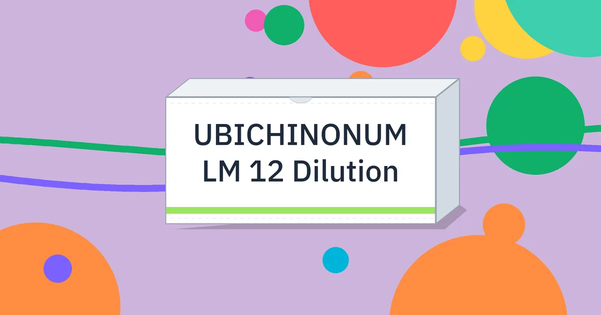 Symbolbild: Packung mit der Aufschrift UBICHINONUM LM 12 Dilution (PZN 13254819) – Verfügbarkeit und Bezug in Apotheken in Frankfurt am Main