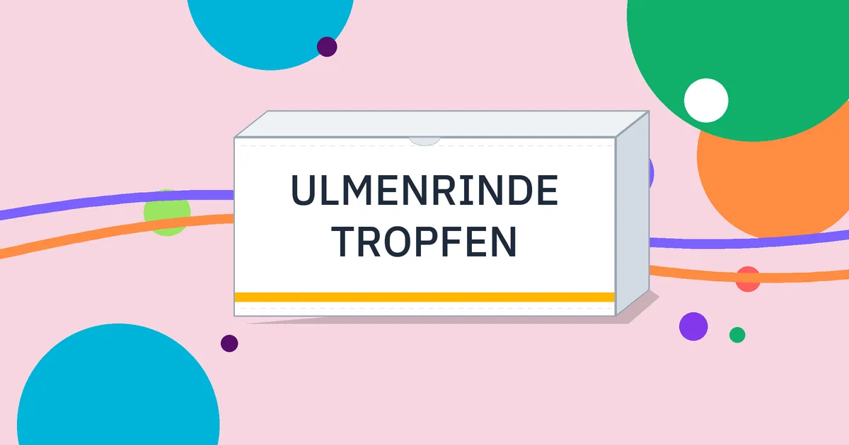 Symbolbild: Packung mit der Aufschrift ULMENRINDE TROPFEN (PZN 14126905) – Verfügbarkeit und Bezug in Apotheken in Frankfurt am Main