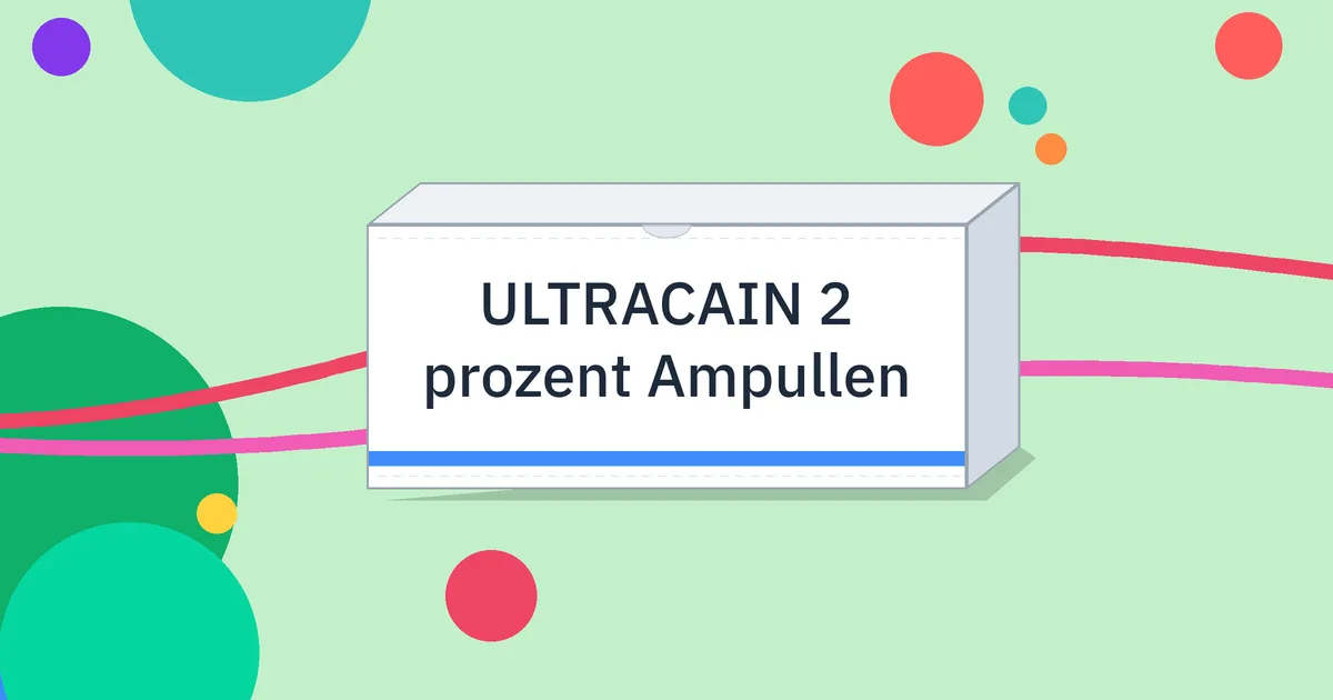 Symbolbild: Packung mit der Aufschrift ULTRACAIN 2 prozent Ampullen (PZN 01857754) – Verfügbarkeit und Bezug in Apotheken in Frankfurt am Main