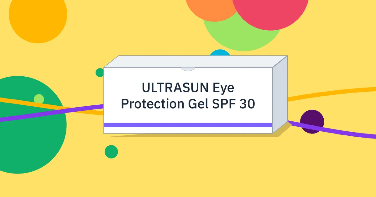 Symbolbild: Packung mit der Aufschrift ULTRASUN Eye Protection Gel SPF 30 (PZN 19168848) – Verfügbarkeit und Bezug in Apotheken in Frankfurt am Main