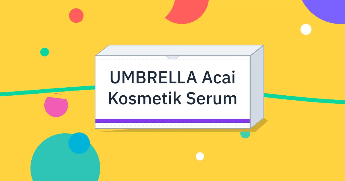 Symbolbild: Packung mit der Aufschrift UMBRELLA Acai Kosmetik Serum (PZN 09233384) – Verfügbarkeit und Bezug in Apotheken in Frankfurt am Main