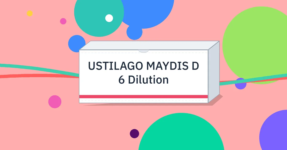 Symbolbild: Packung mit der Aufschrift USTILAGO MAYDIS D 6 Dilution (PZN 02623372) – Verfügbarkeit und Bezug in Apotheken in Frankfurt am Main