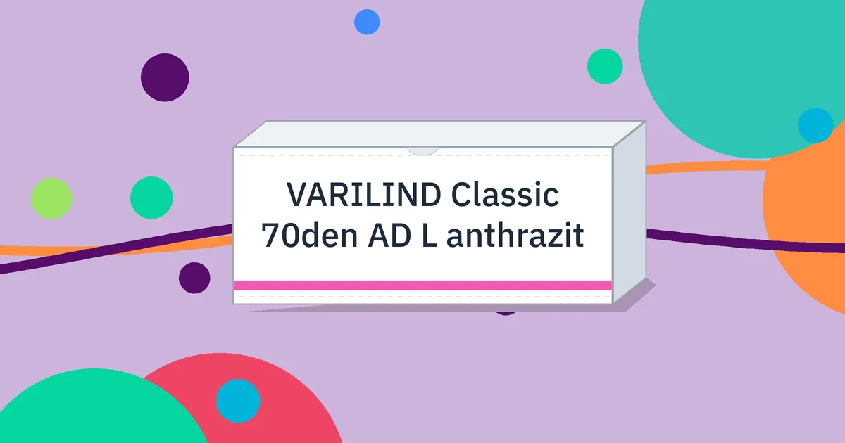 Symbolbild: Packung mit der Aufschrift VARILIND Classic 70den AD L anthrazit (PZN 09521580) – Verfügbarkeit und Bezug in Apotheken in Frankfurt am Main