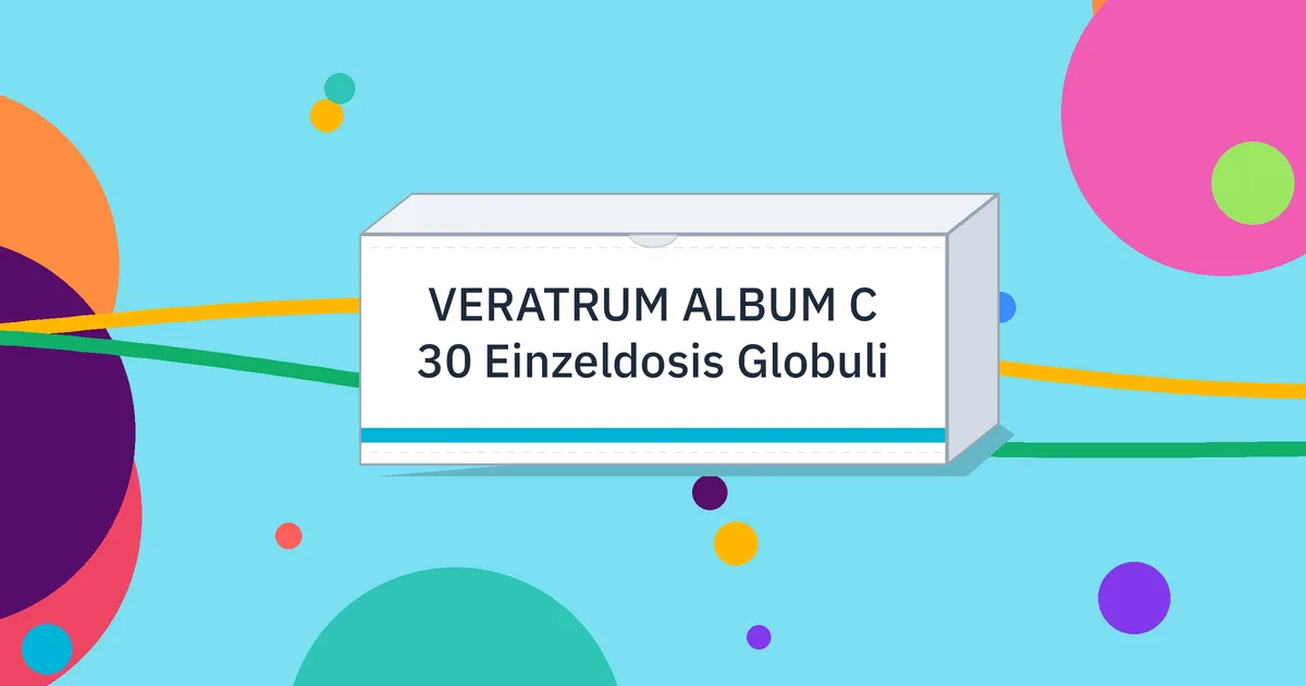 Symbolbild: Packung mit der Aufschrift VERATRUM ALBUM C 30 Einzeldosis Globuli (PZN 01544452) – Verfügbarkeit und Bezug in Apotheken in Frankfurt am Main