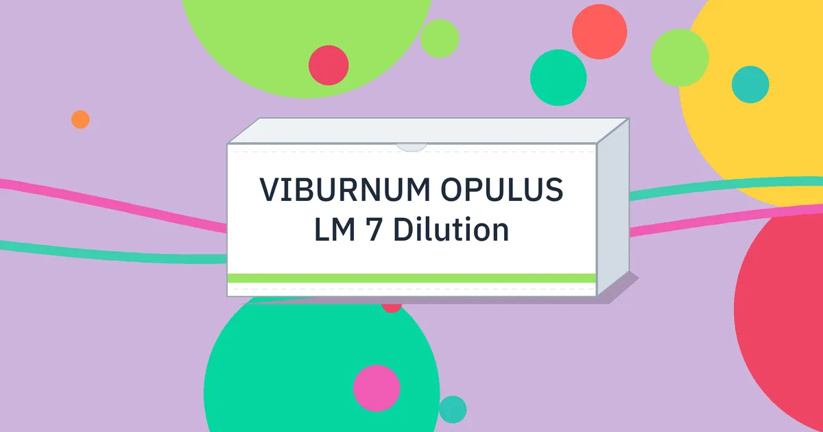 Symbolbild: Packung mit der Aufschrift VIBURNUM OPULUS LM 7 Dilution (PZN 13270758) – Verfügbarkeit und Bezug in Apotheken in Frankfurt am Main