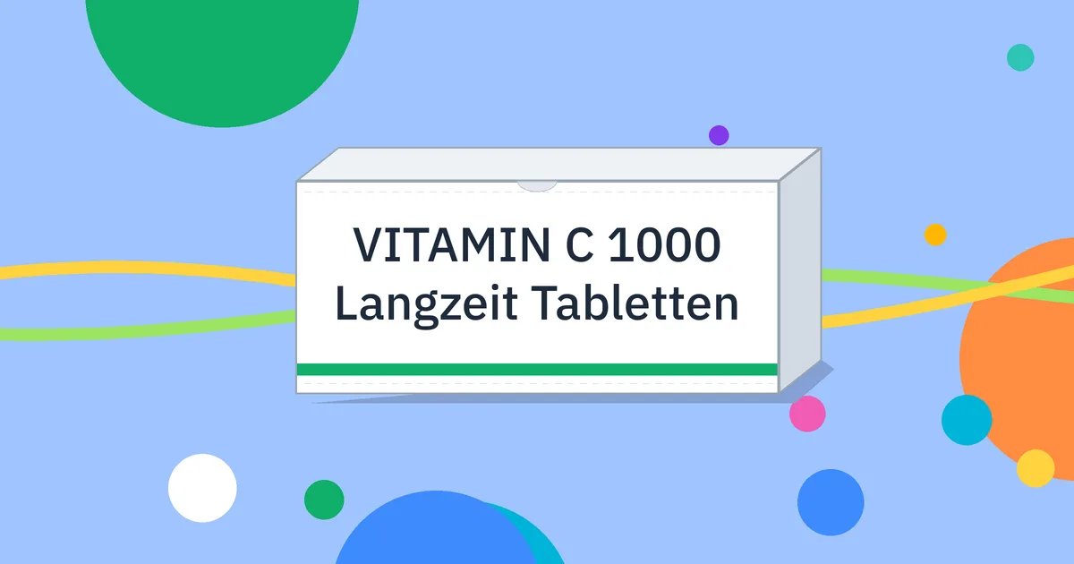 Symbolbild: Packung mit der Aufschrift VITAMIN C 1000 Langzeit Tabletten (PZN 20569742) – Verfügbarkeit und Bezug in Apotheken in Frankfurt am Main